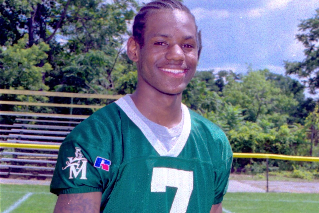 LeBron James As A High School Football Player This Kid Can Play Quarterback He Can Play It All 